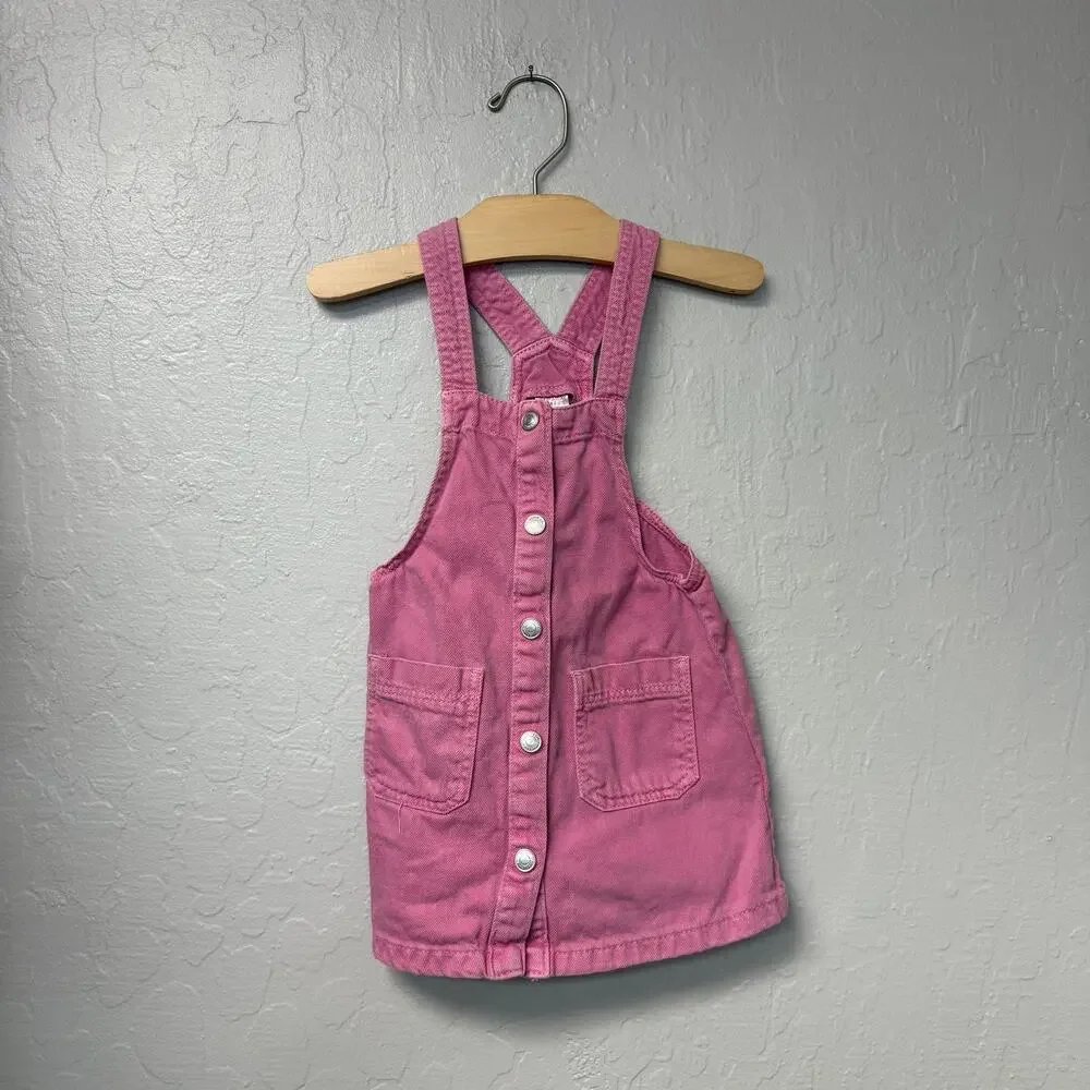 Zara | Dresses | 23 Add On Zara Pink Denim Dress Hanna Andersson Mini ...